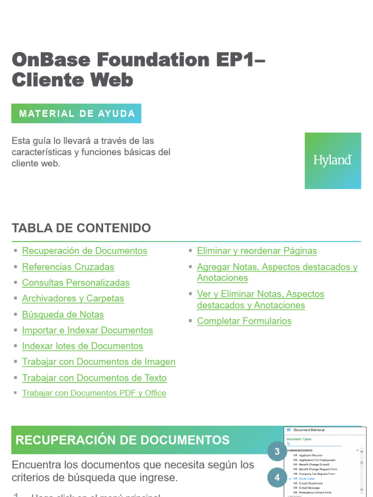 OnBase FoundationEP1 Cliente+Web | PDF | Botón (Computación) | Ventana ...