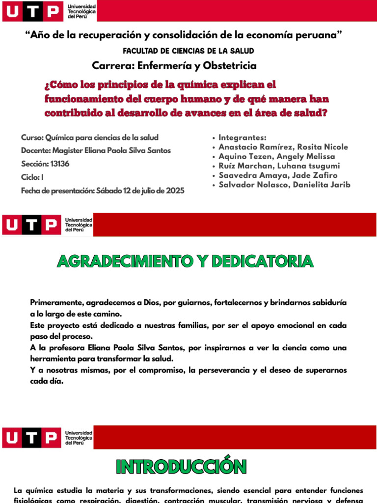 Trabajo Final-Quimica | PDF | Química | Homeostasis