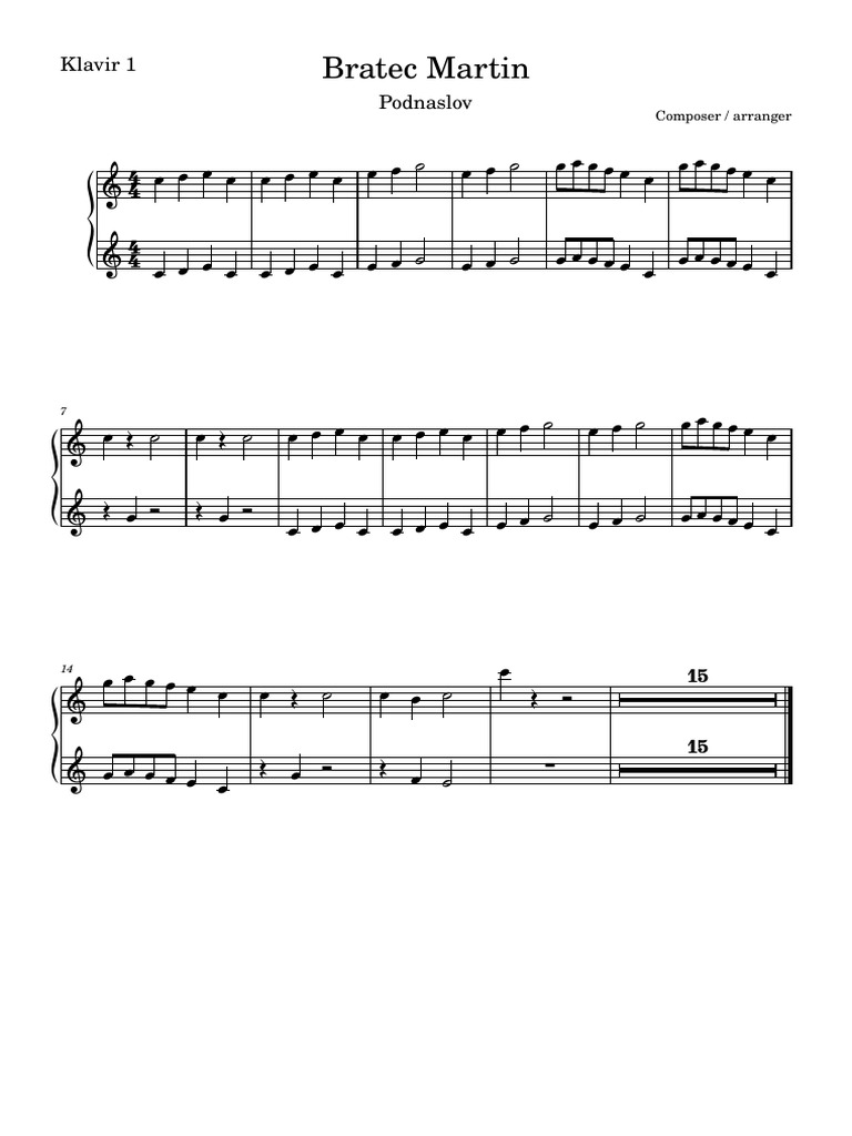 Bratec Martin-Klavir 1 | PDF