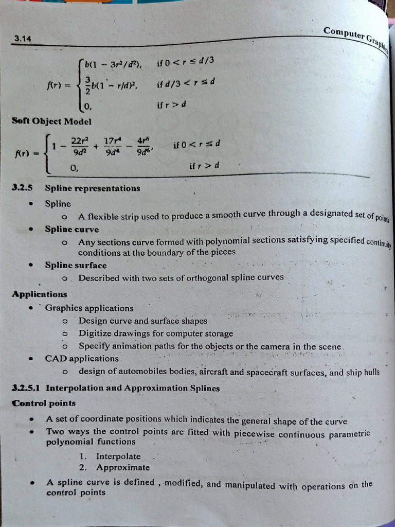 CG Spline Transformation | PDF | Spline (Mathematics) | Curve