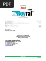 Rovral Ficha Tecnica | PDF | Fungicida | Hongo