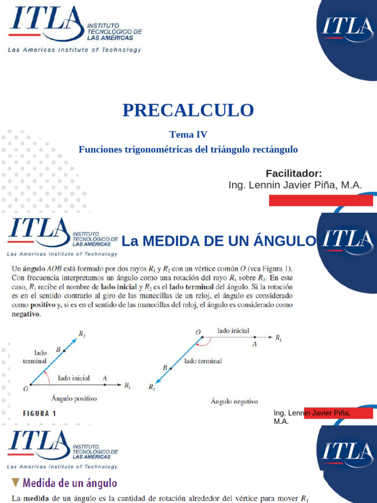 7mo Encuentro - Precalculo - Funciones Triginometricas Del Triangulo Rectangulo Rectangulo | PDF