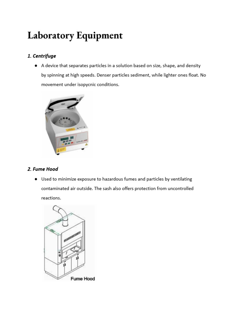 Lab Equipment Notes GMCK 2024-25 | PDF