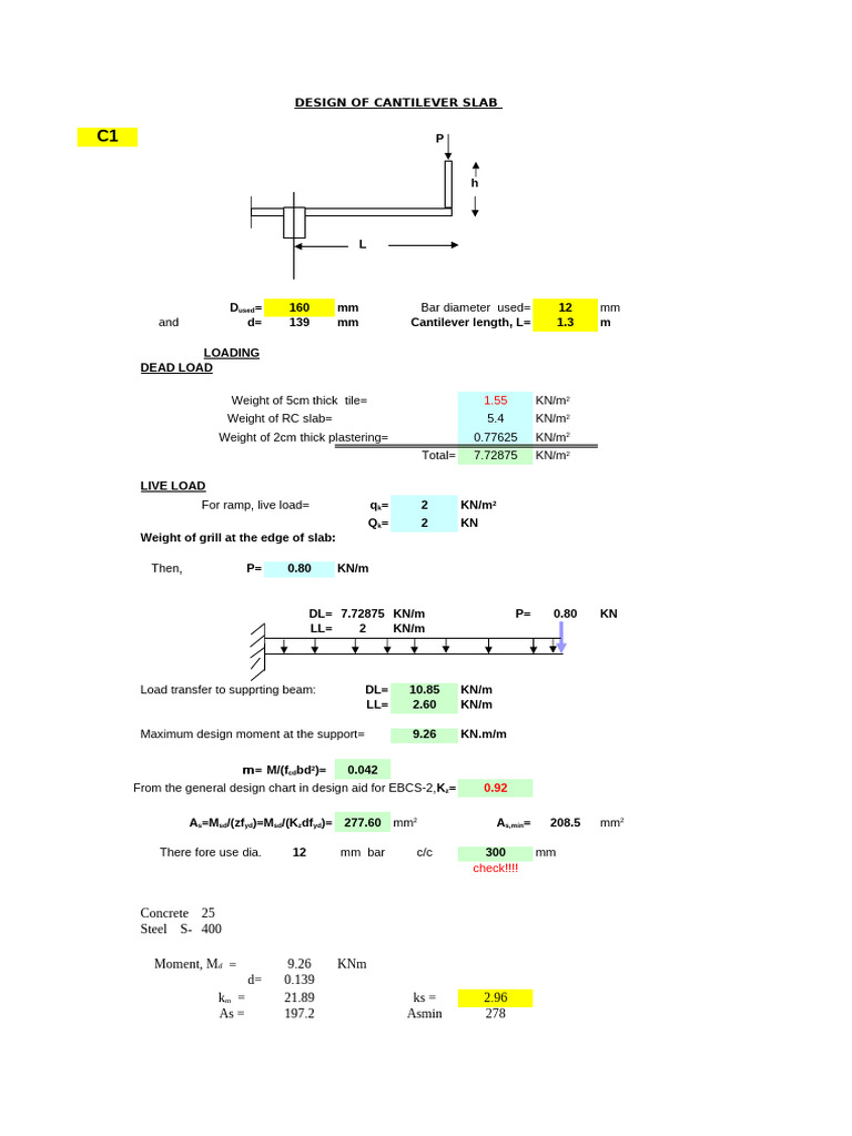 Design of Cantilever Slab | PDF | Architectural Elements ...