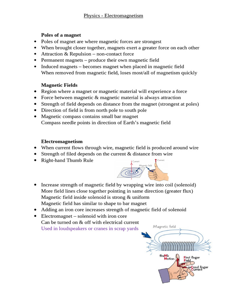 Electromagnetism | PDF | Electromagnetic Induction | Magnetic Field