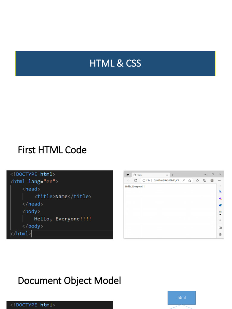 1 - HTML and CSS | PDF