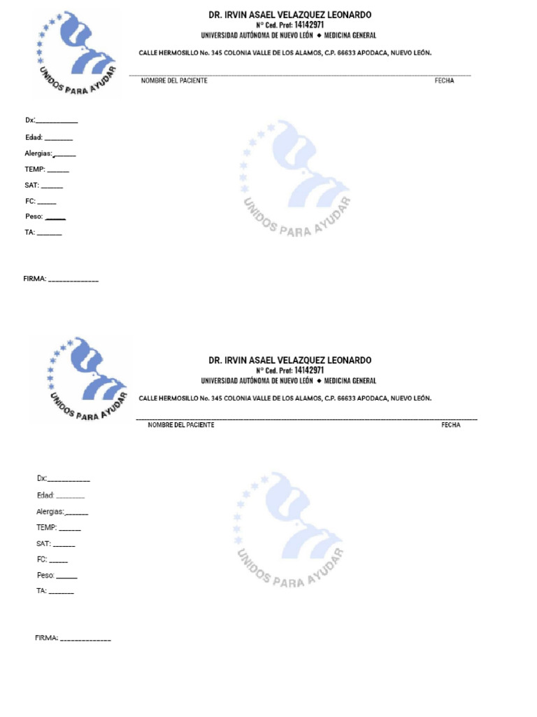 DR Irvin Velazquez Simi Receta 2 | PDF