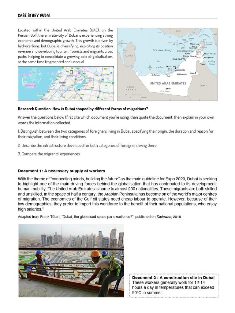 Dubai's Migration Dynamics and Tourism | PDF | Dubai | Migrant Worker