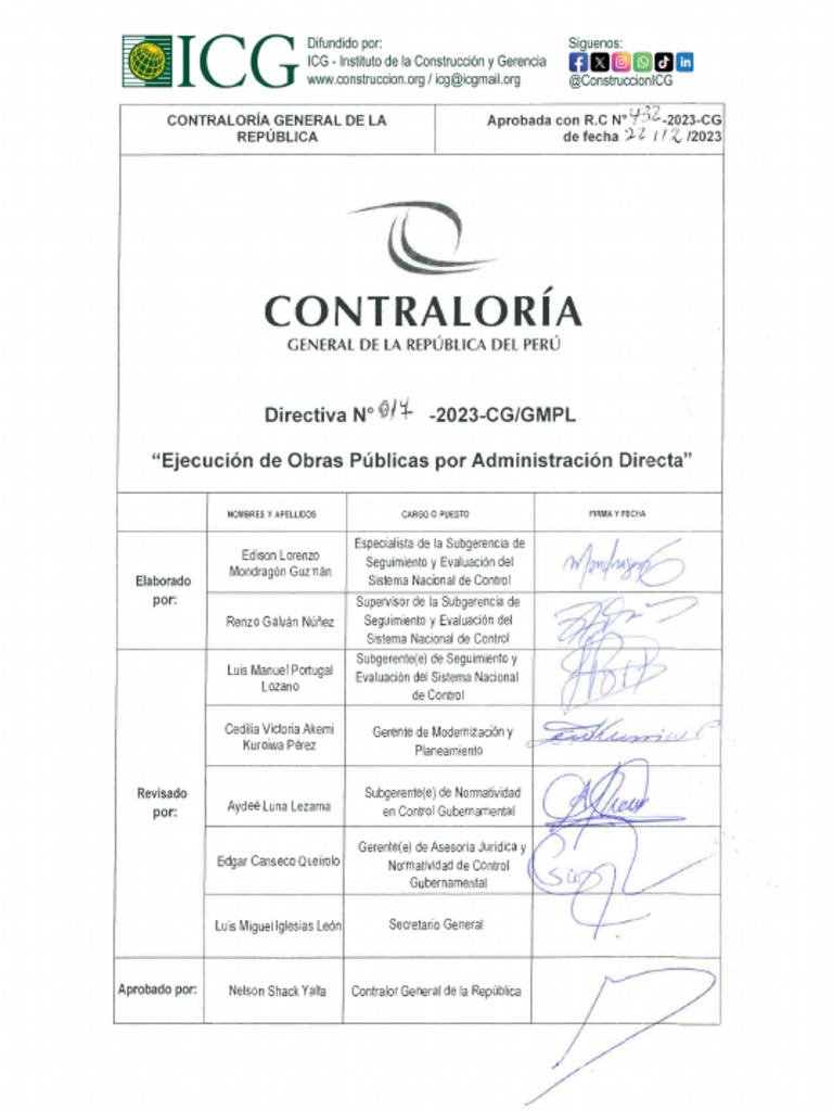 Directiva 017-2023 | PDF