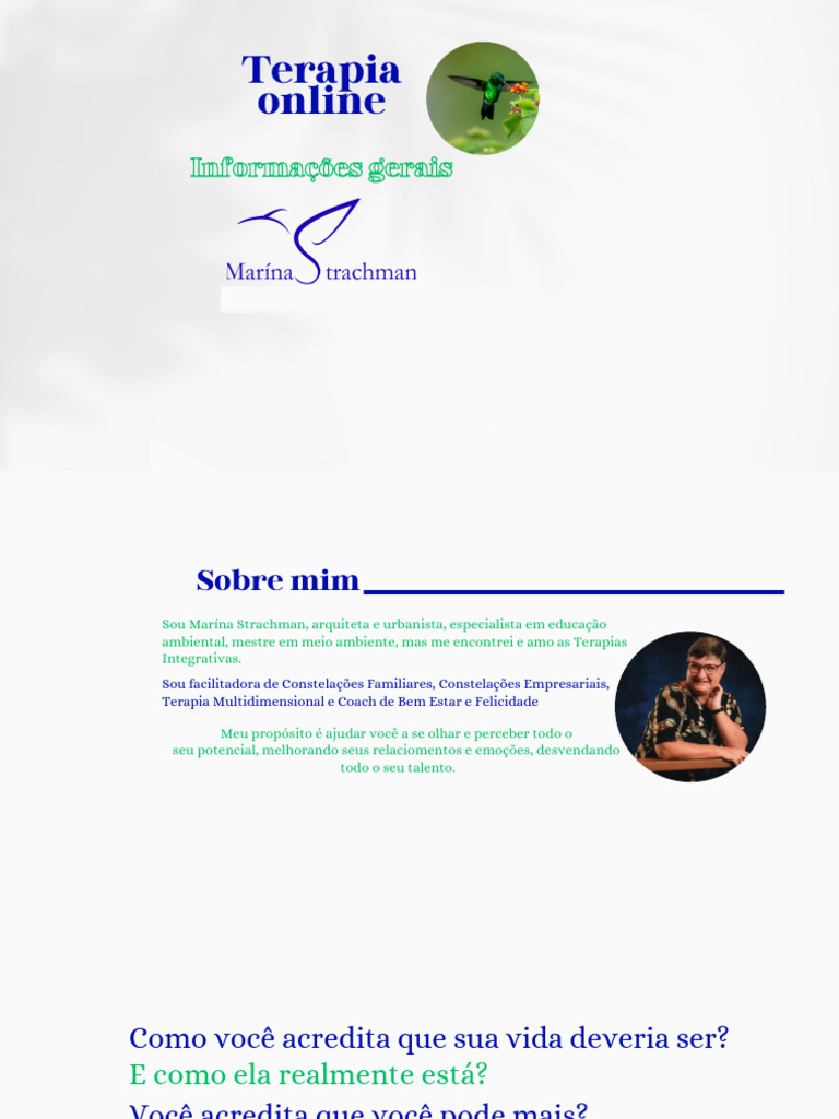 Terapias Integrativas com Marína Strachman | PDF | Amor