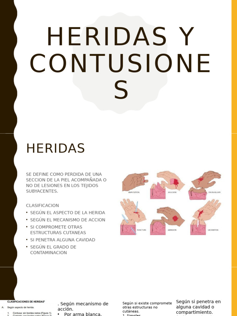 Heridas y Contusiones Final | PDF | Herida | Piel