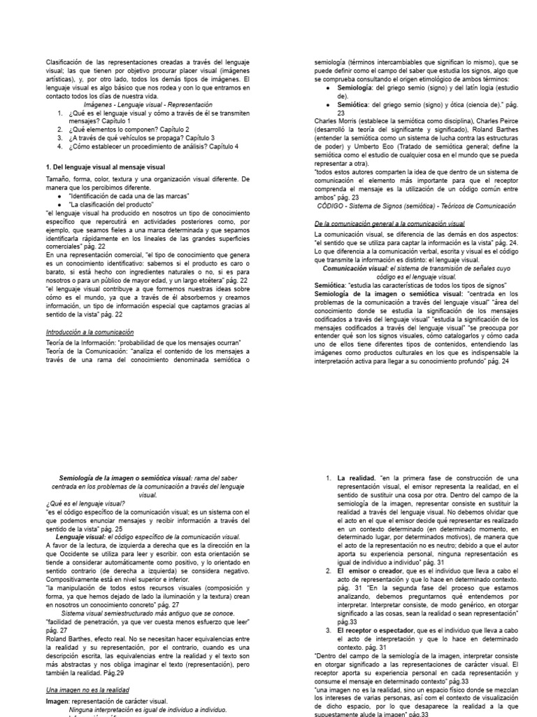 Clasificación del lenguaje visual | PDF | Comunicación