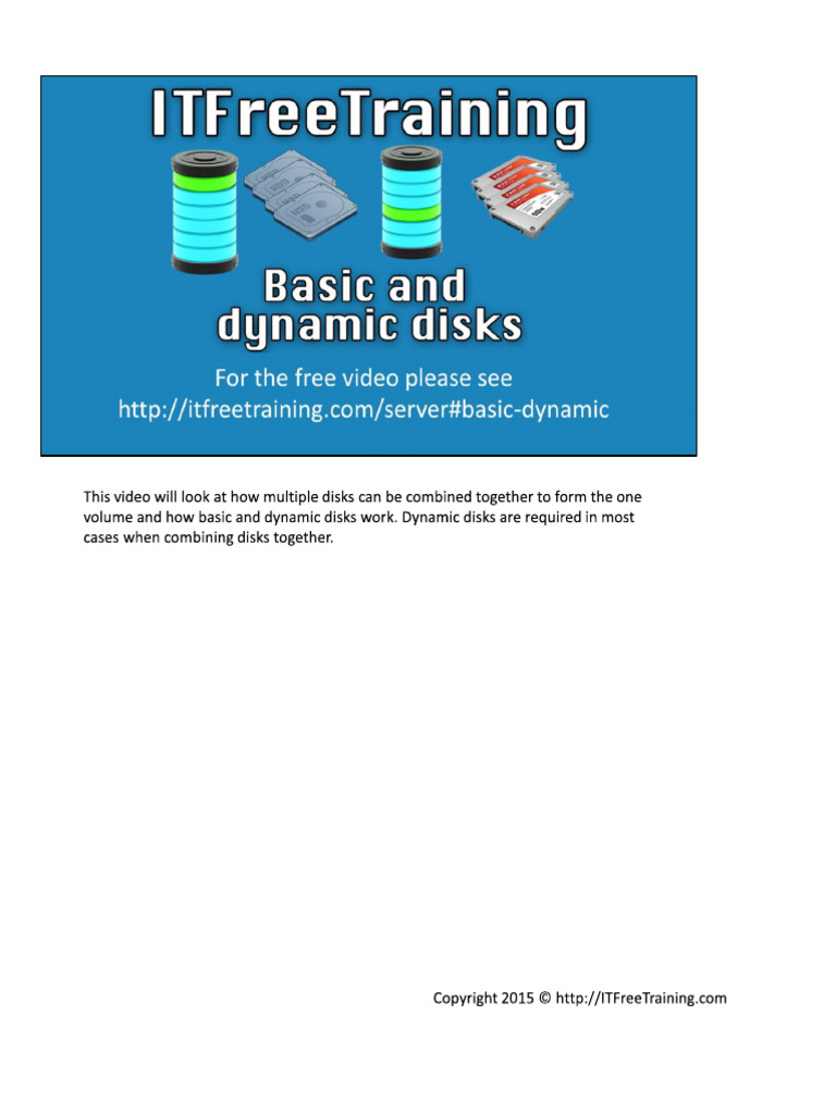 Basic & Dynamic Disks | PDF