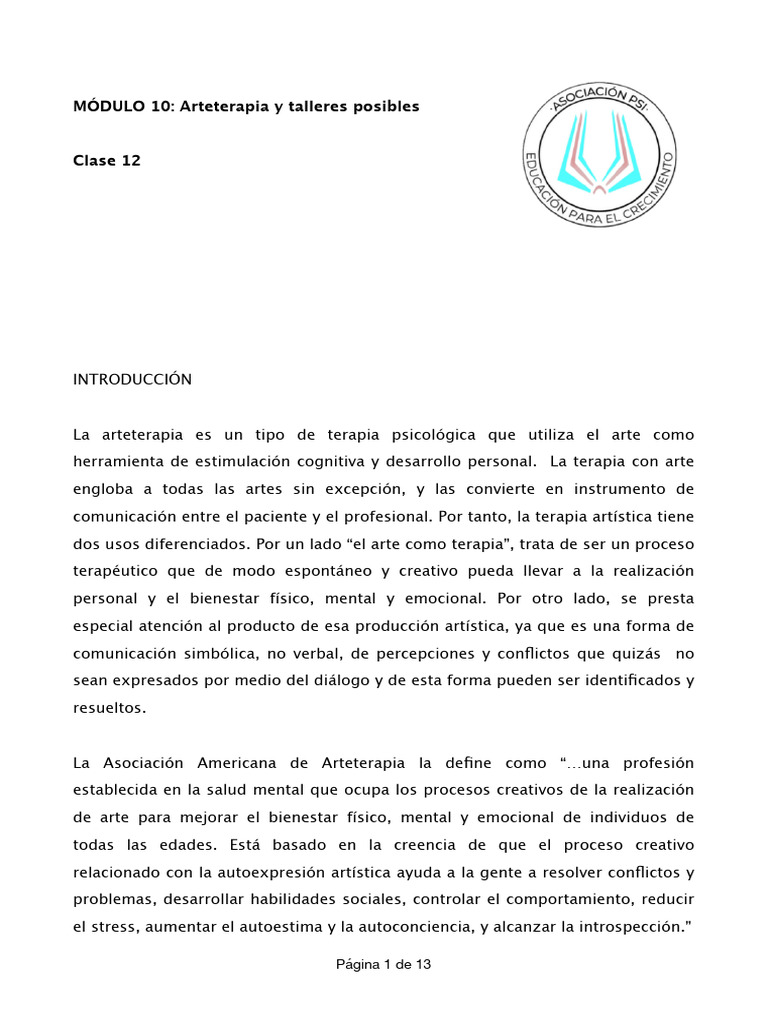 TCA Clase 12 | PDF | Terapia artística | Empatía