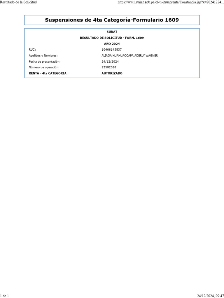 4ta Categoria - Aderly Aliaga | PDF