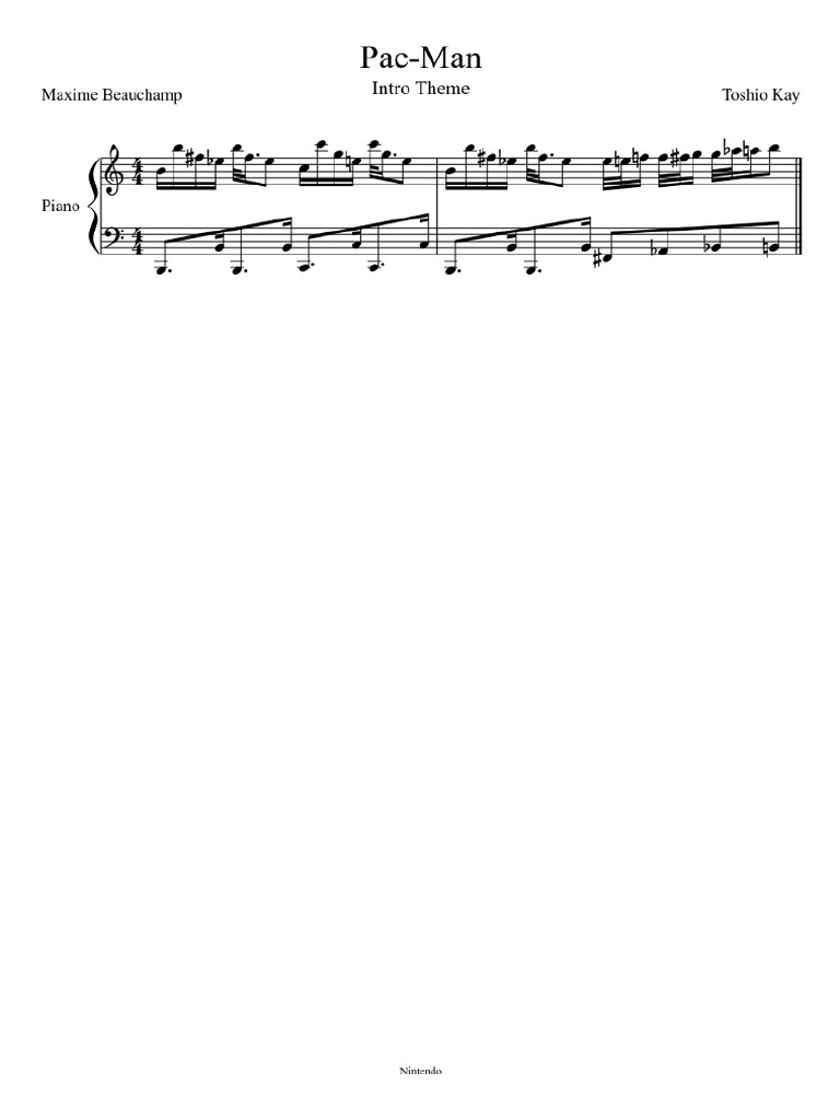 Pac Man Intro Theme | PDF