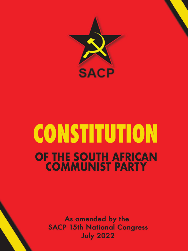 SACP Constitution As Amended by The 15th National Congress July | PDF ...