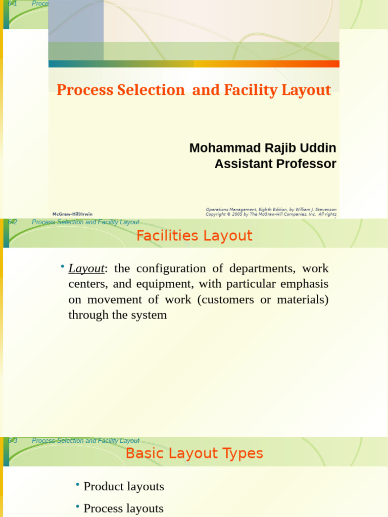 Process Selection and Facility Layout 2 New | PDF