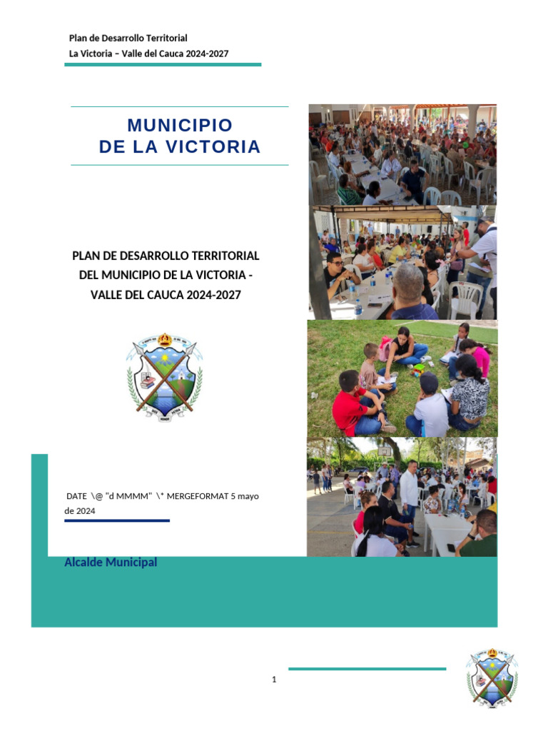 Plan de Desarrollo Territorial La Victoria 2024-2027 | PDF ...
