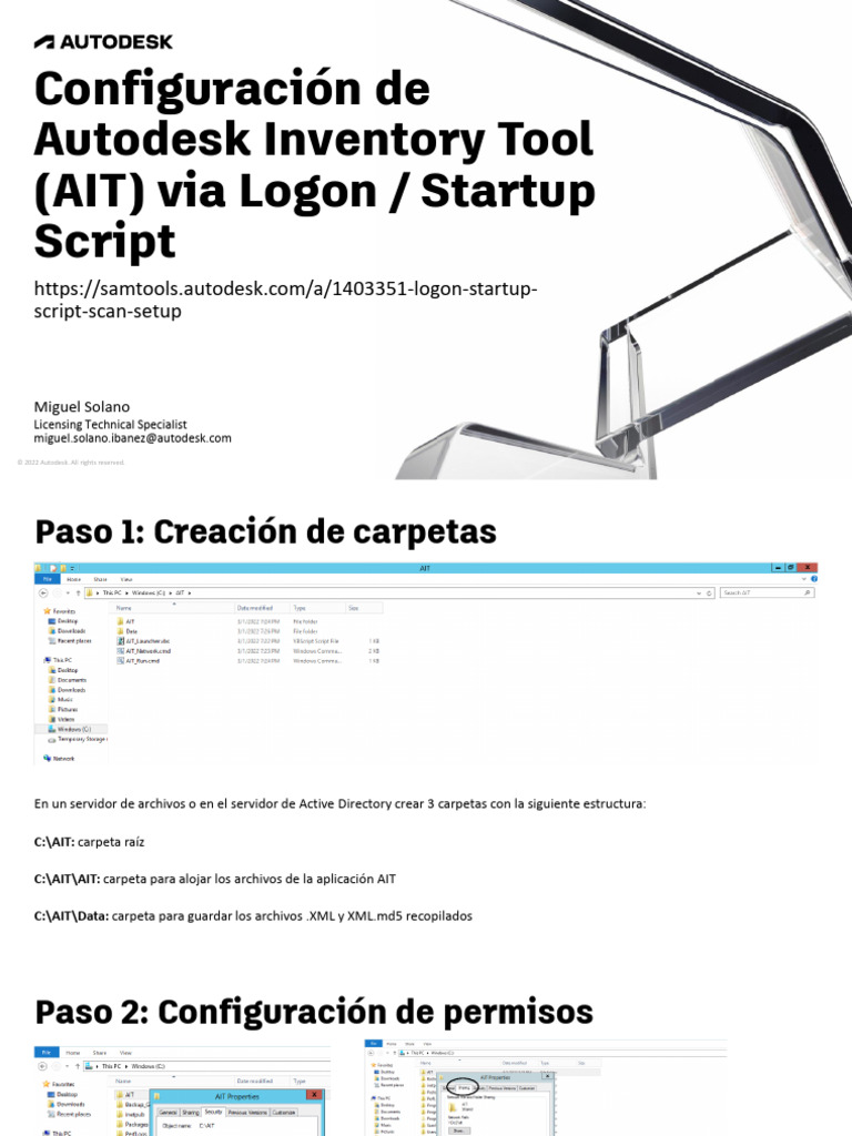 AUTODESK Logon Startup Script | PDF | Archivo de computadora ...