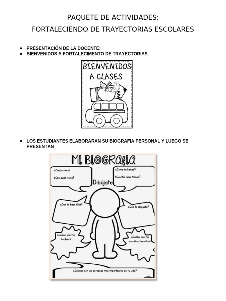Paquete de Actividades Fortalecimiento 2024 | PDF
