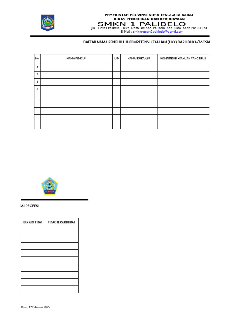 Laporan Ukk SMKN 1 Palibelo | PDF