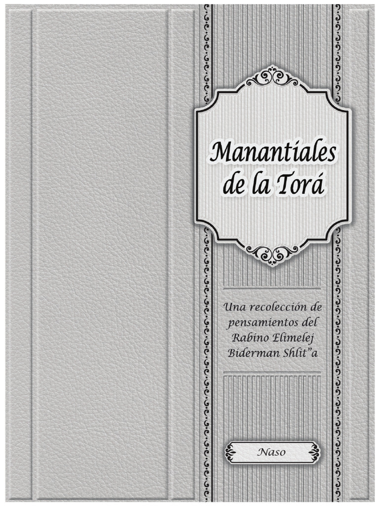 Manantiales Dela Tora - Naso 5785 A4 | PDF | Kábala | Tora