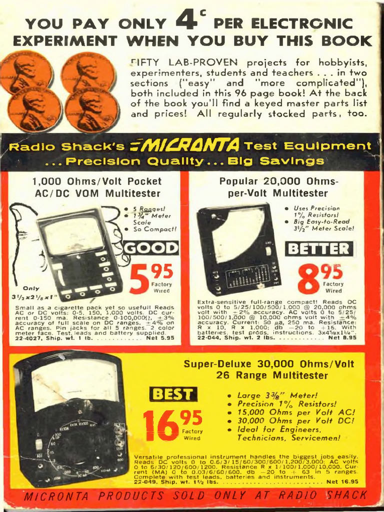 50 Easy To Build Projects | PDF | Resistor | Loudspeaker