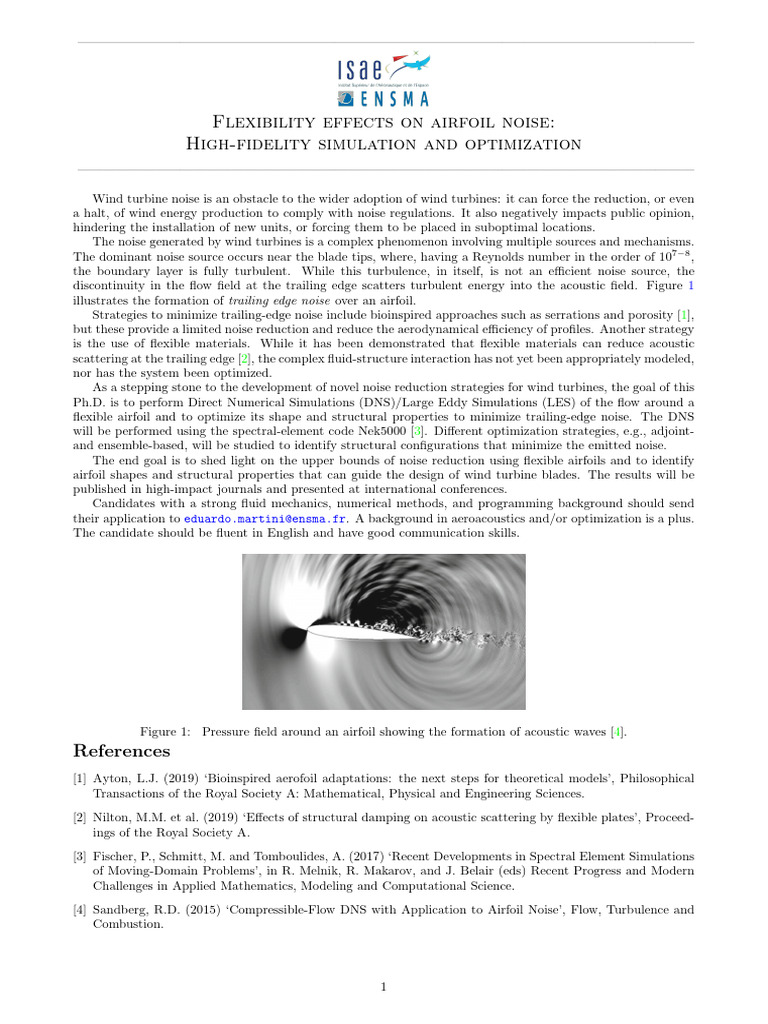 PHD Flexibility Effects On Airfoil Noise | PDF | Airfoil | Wind Turbine
