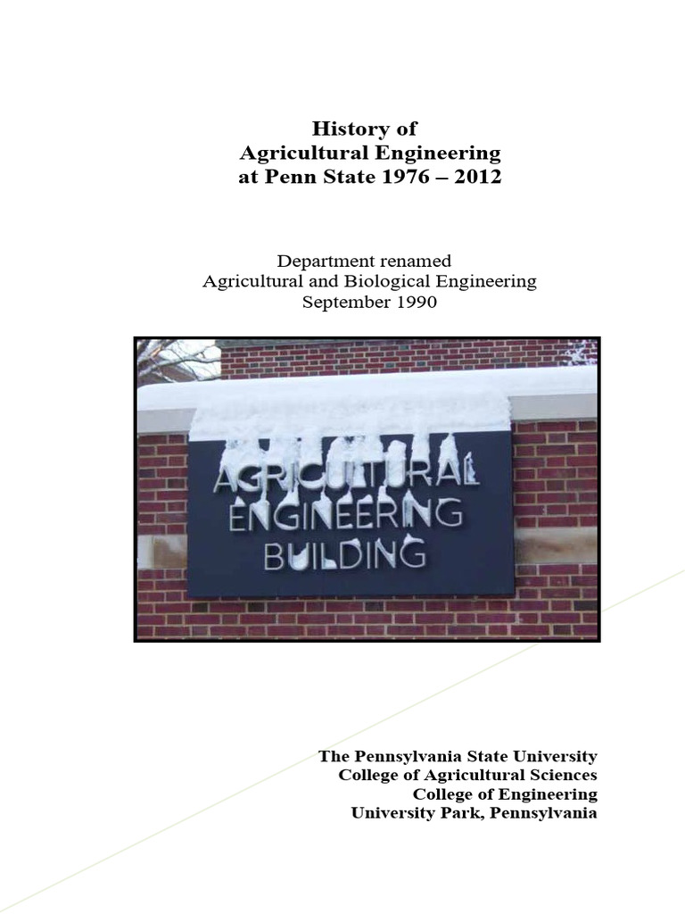 Agricultural Engineering History at Penn State | PDF | Discrimination ...