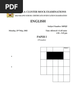 Pre-mock English Pp1 Qs 2025 | PDF | Syntax | Grammar