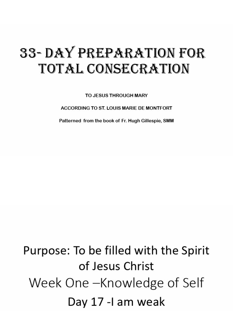 33-Day Preparation for Total Consecration | PDF | Mary, Mother Of Jesus ...