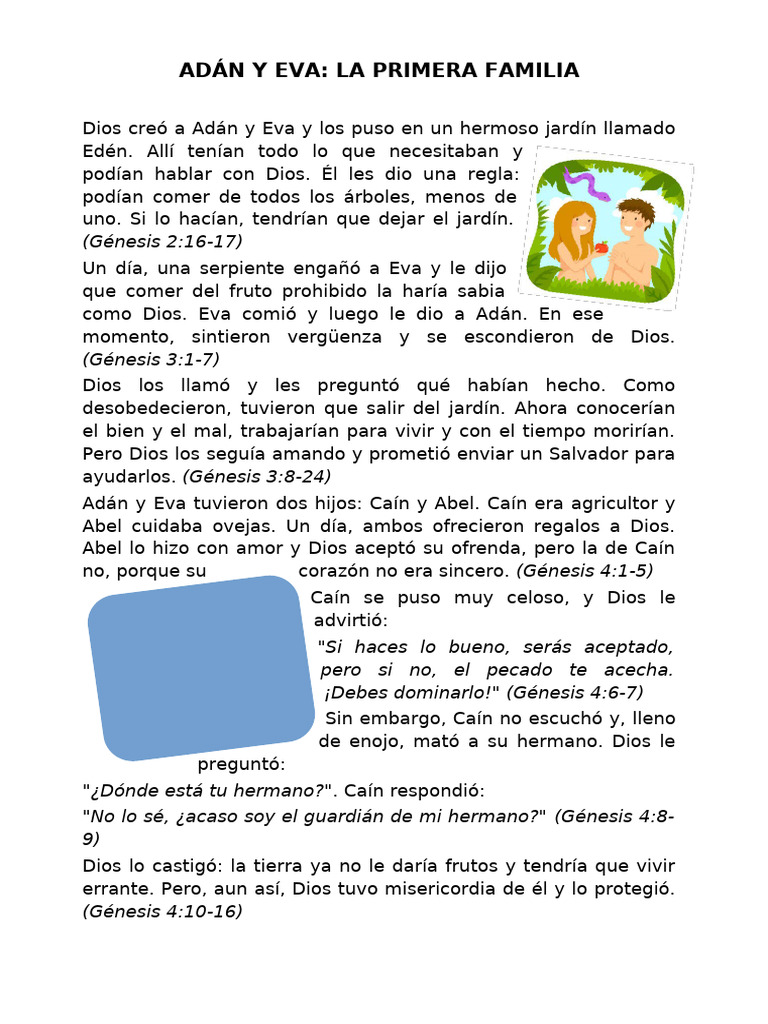 Ficha Rel 30mayo | PDF | Adán y Eva | Víspera