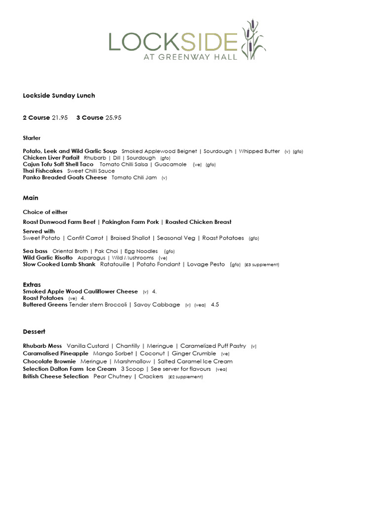 Lockside-New Sunday-Menu | PDF
