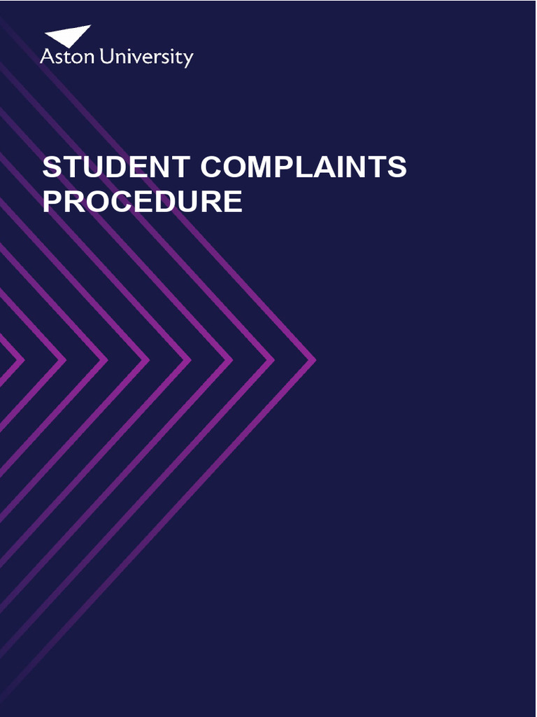 Student Complaints Procedure August 2021 | PDF | Complaint | Justice