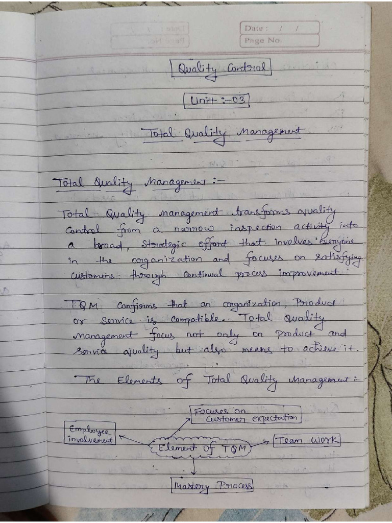 Quality Control Unit 3 | PDF