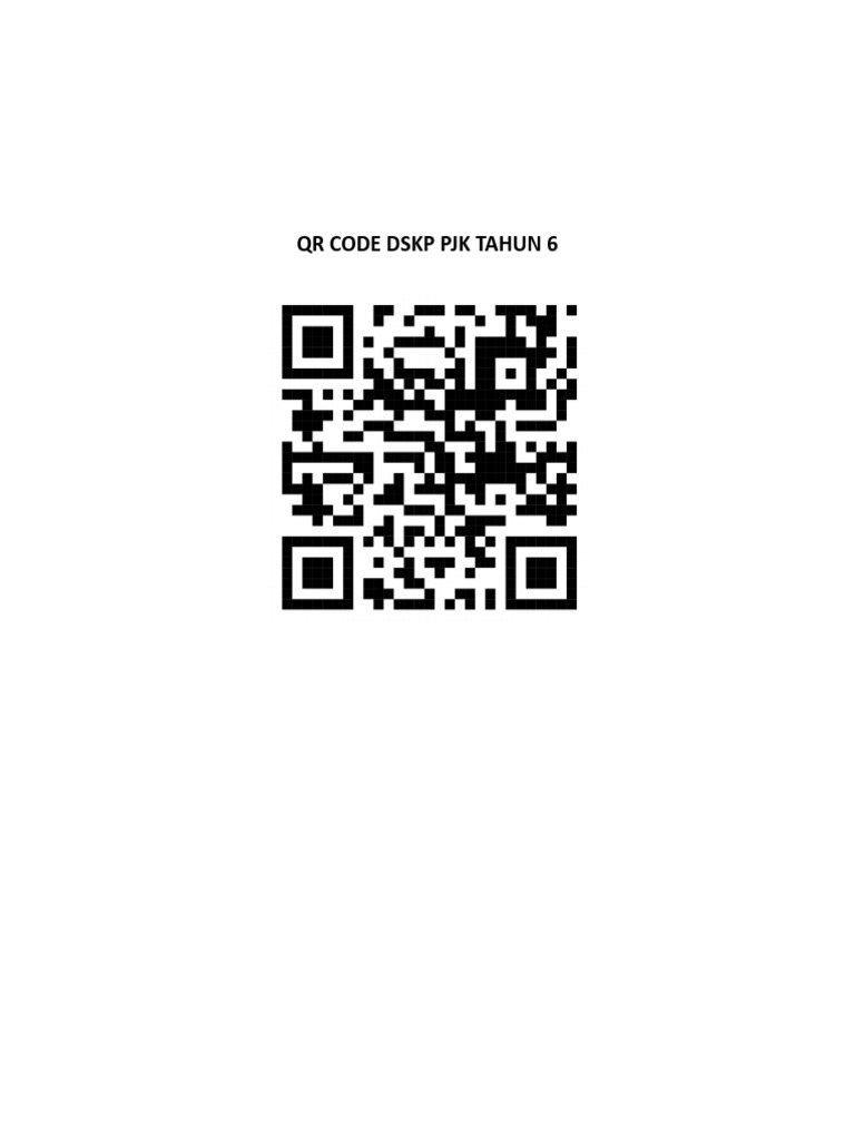 QR Code DSKP PJK Tahun 6 | PDF