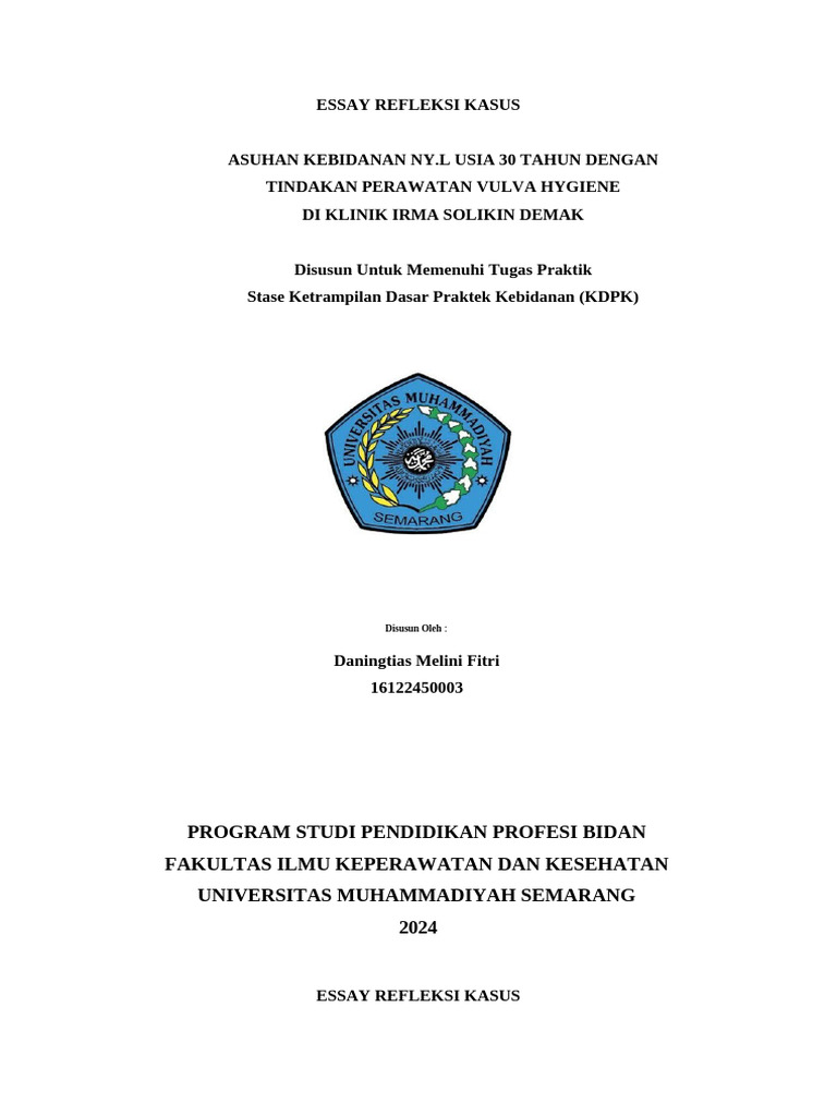 Refleksi Kasus Stase KDPK Vulva Hygiene | PDF