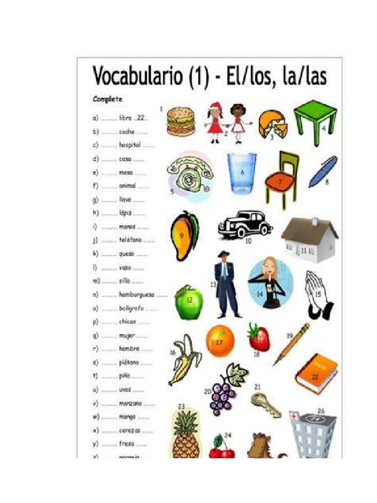 Articulos El La Los Las | PDF