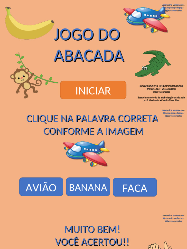 Jogo do Abacada: Aprendizado Divertido | PDF