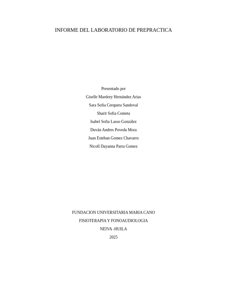 Informe Prepractico de Laboratorio | PDF | Microscopio | Laboratorios