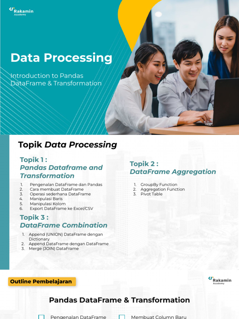 V3.0 - Data Processing - 1 - Introduction To Pandas DataFrame & Transformation | PDF