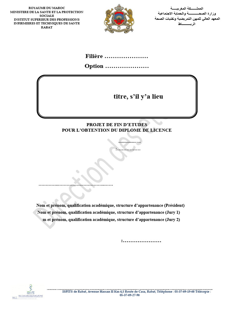 Guide du PFE à l'ISPITS Rabat | PDF | Échantillonnage (Statistiques ...