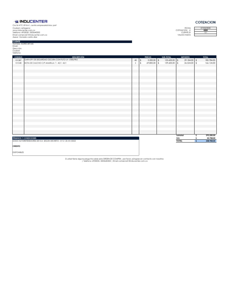 Cotizacion - 4444 | PDF