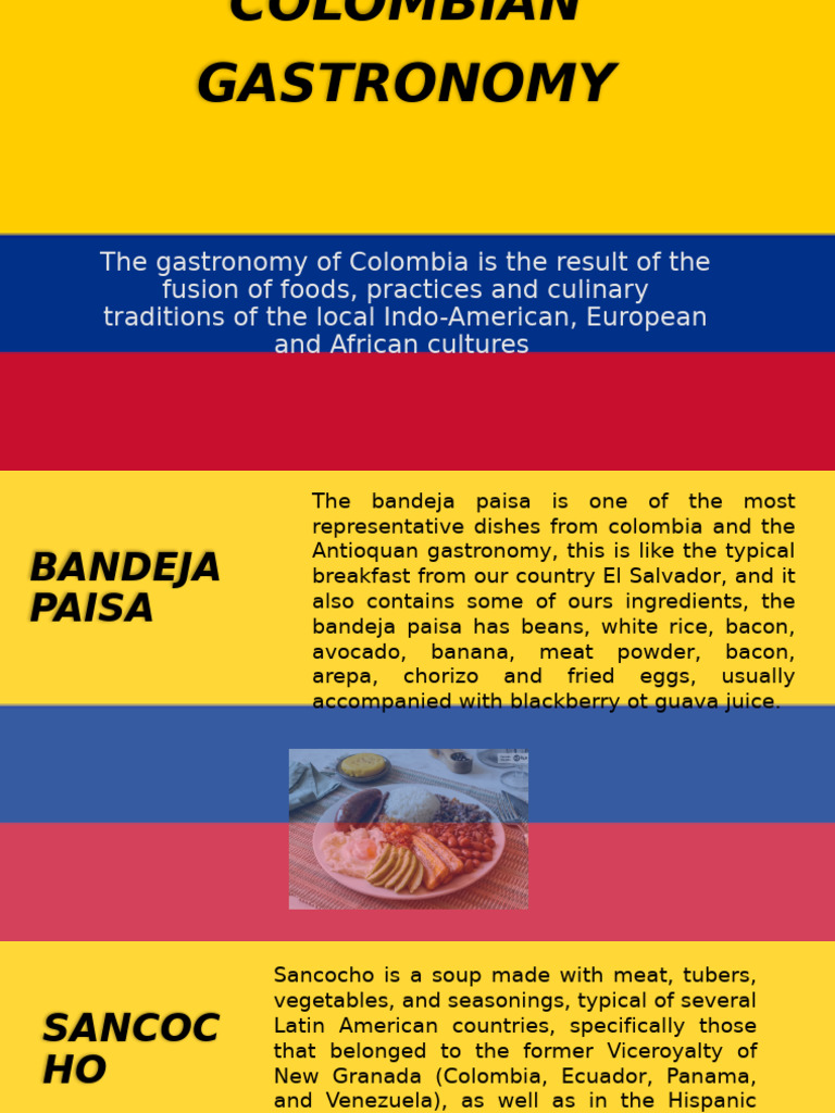Colombian Gastronomy Class Presentation | PDF
