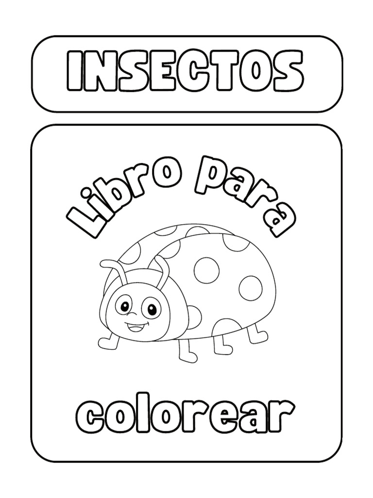 Libro para Colorear Insectos | PDF