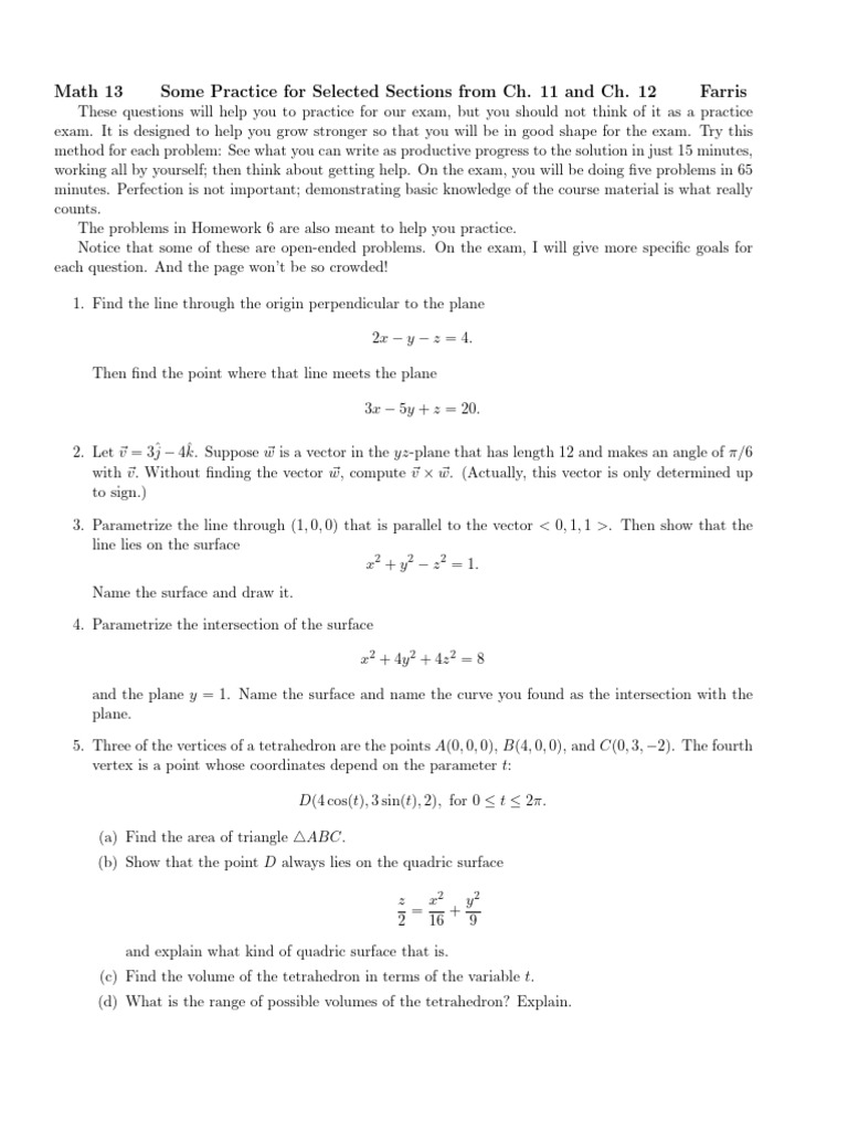 Practice For Exam 2 WAnswers | PDF | Ellipse | Differential Geometry