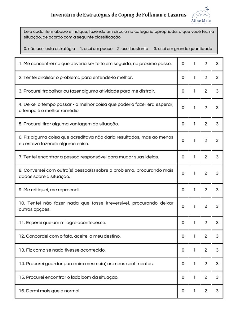 Inventário de Estratégias de Coping | PDF