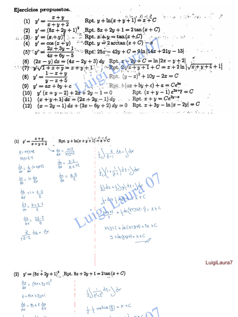 Ecuaciones Diferenciales - Guía Práctica - Ejer 1.2.3. | PDF