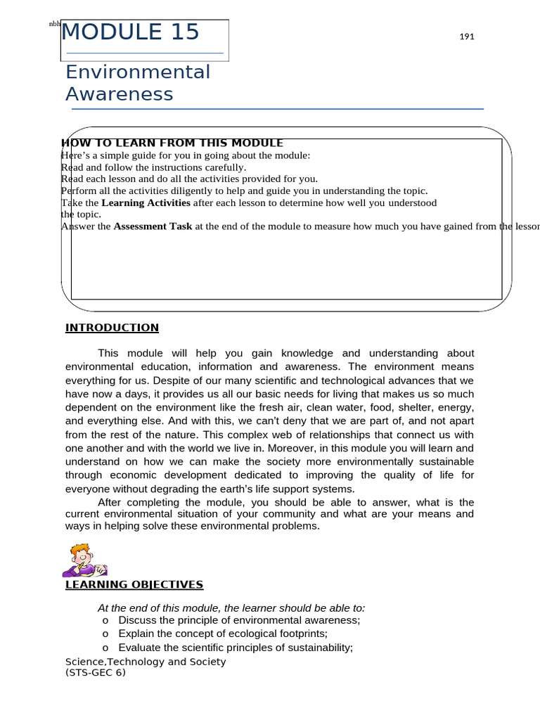 Understanding Environmental Awareness | PDF | Combustion | Ecosystem